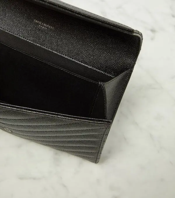 Saint Laurent Cassandre Matelassé Leather Clutch