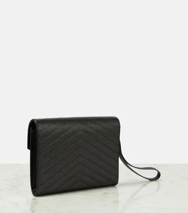 Saint Laurent Cassandre Matelassé Leather Clutch
