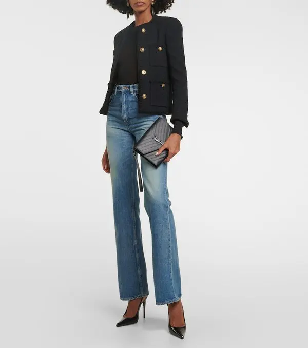 Saint Laurent Cassandre Matelassé Leather Clutch