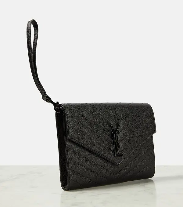 Saint Laurent Cassandre Matelassé Leather Clutch