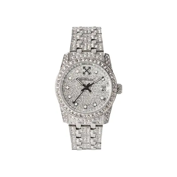 Off-White Discreet Crystal Watch 'stainless Steel