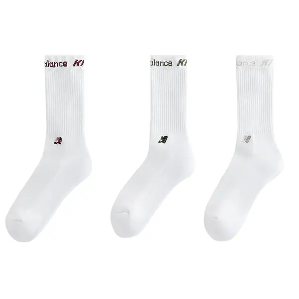 Kith X New Balance Contrast Cuff 3-pack Crew Socks