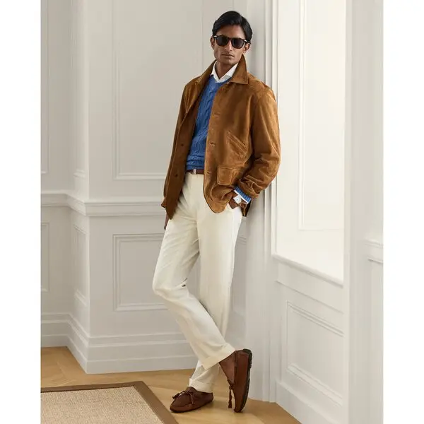Ralph Lauren Hand-tailored Suede Utility Jacket