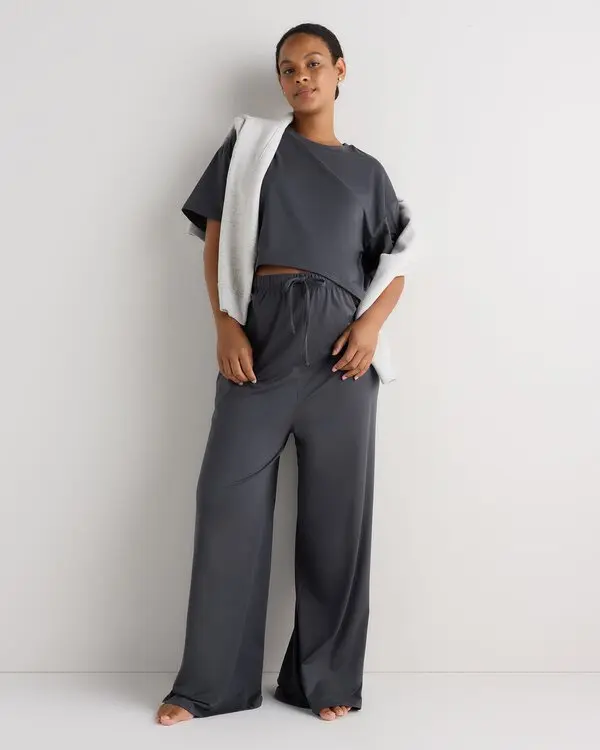 Quince Smooth Stretch Maternity Wide Leg Lounge Pants