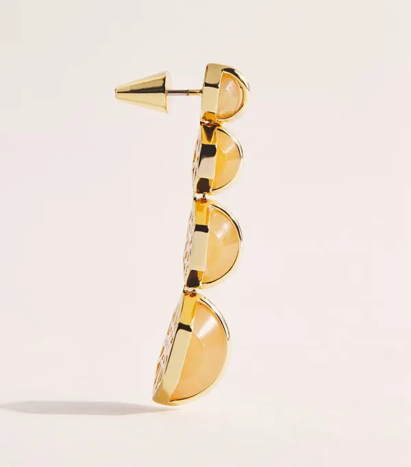 Eddie Borgo Plated Inlaid Honeycomb Earrings