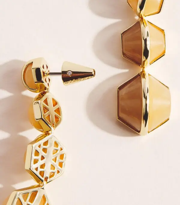 Eddie Borgo Plated Inlaid Honeycomb Earrings