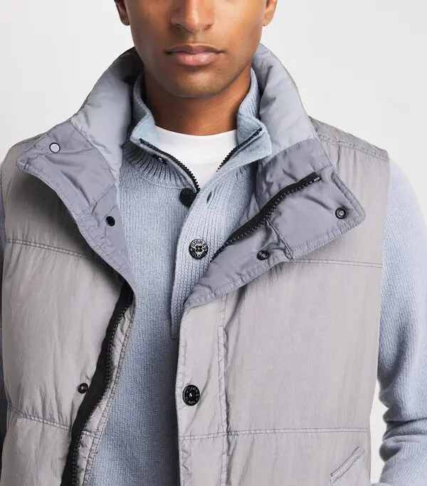 Stone Island Wool-blend Button-up Sweater - Grey
