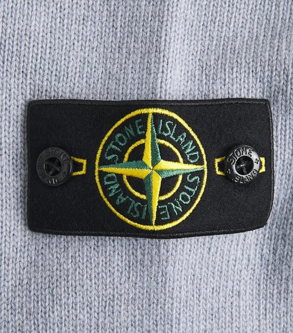 Stone Island Wool-blend Button-up Sweater - Grey
