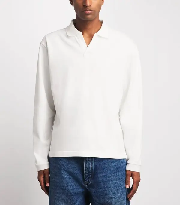 Studio Nicholson Cotton Long-sleeve Polo Shirt