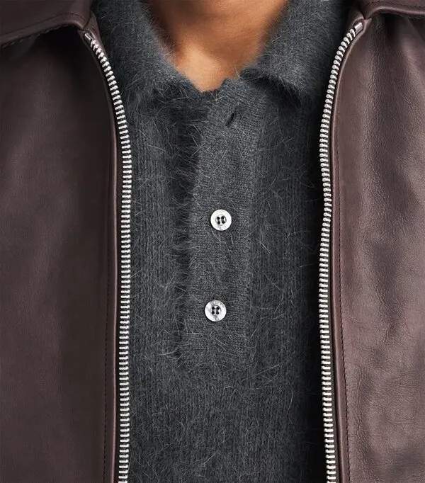 SYSTEM Wool Long-sleeve Polo Shirt