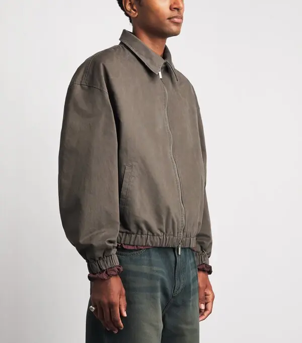 SYSTEM Cotton Check-lining Bomber Jacket