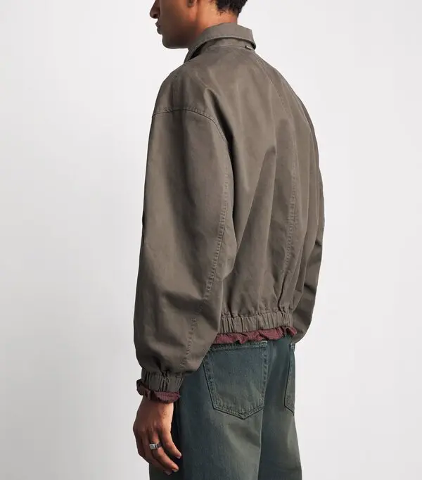 SYSTEM Cotton Check-lining Bomber Jacket