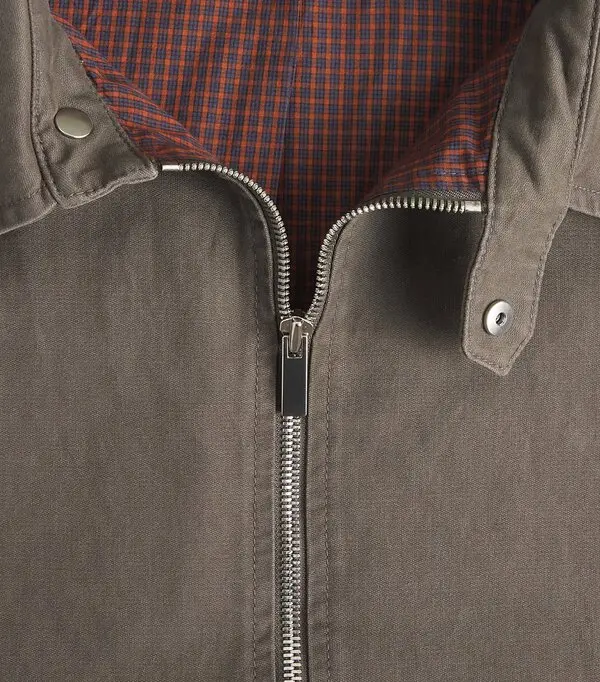 SYSTEM Cotton Check-lining Bomber Jacket