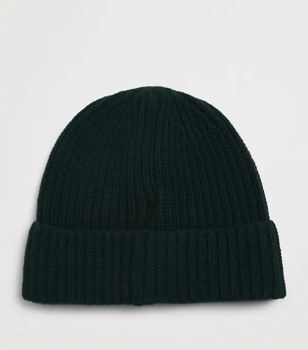 Stone Island Virgin Wool Logo Beanie