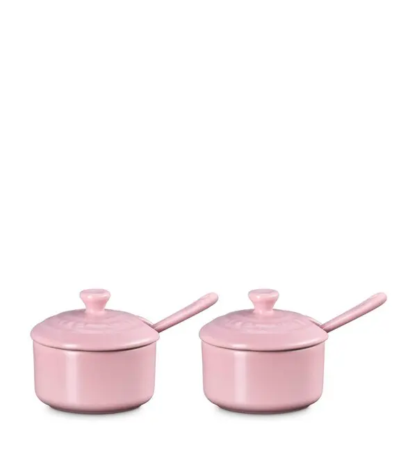 LE CREUSET Stoneware Serenity Condiment Pots With Spoons