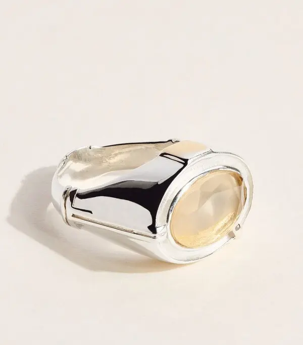 FYR Sterling And Yellow Gold Ayin Ring