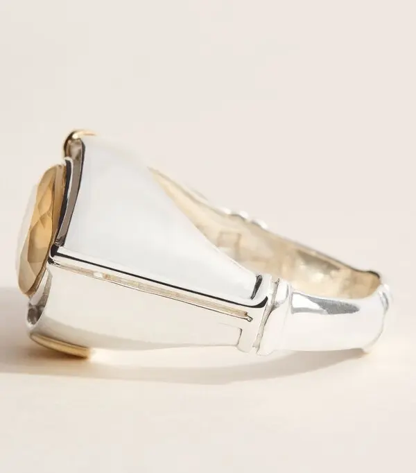 FYR Sterling And Yellow Gold Ayin Ring