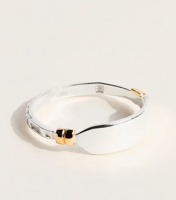 FYR Sterling And Yellow Gold Slim Plate Ring
