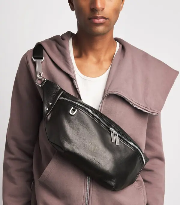 Rick Owens Large Leather Geo Belt Bag