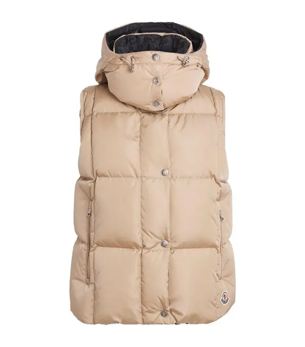 Moncler Down Quilted Macareux Gilet - Beige