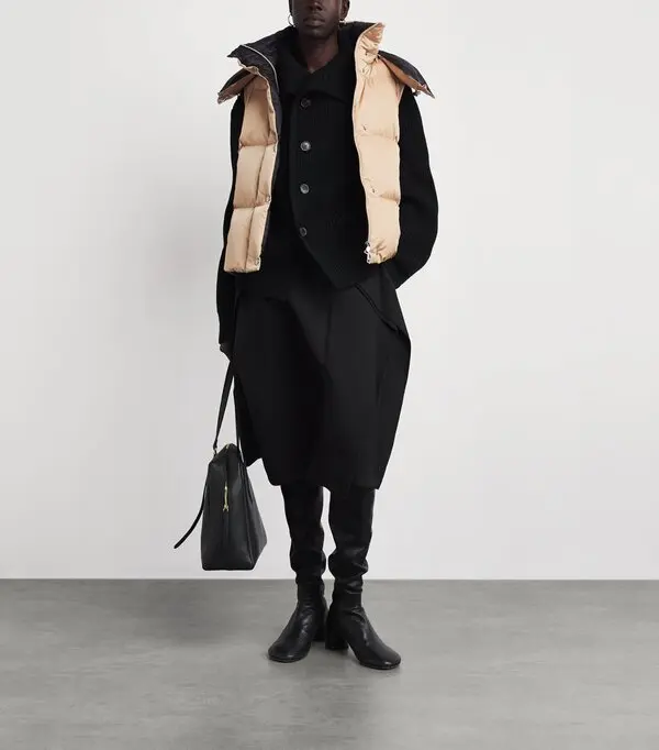 Moncler Down Quilted Macareux Gilet - Beige