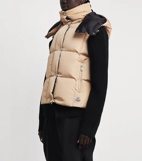 Moncler Down Quilted Macareux Gilet - Beige