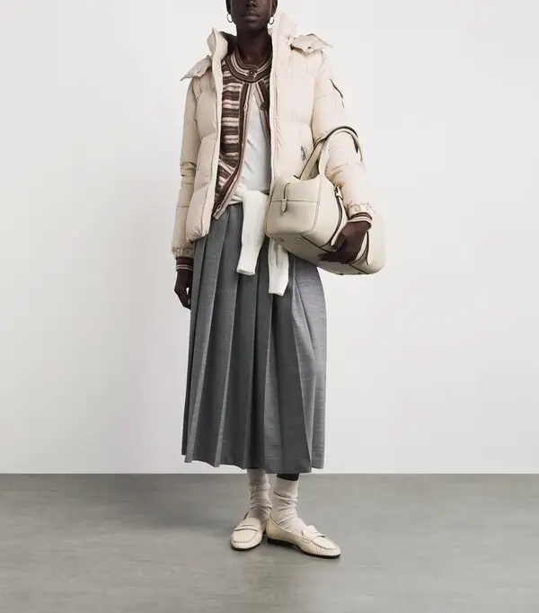 Moncler Down Quilted Fourmines Jacket - Beige