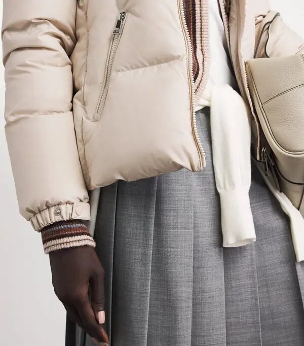 Moncler Down Quilted Fourmines Jacket - Beige