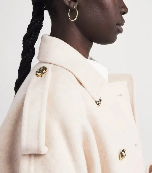 Maje Wool-blend Double-face Belted Jacket