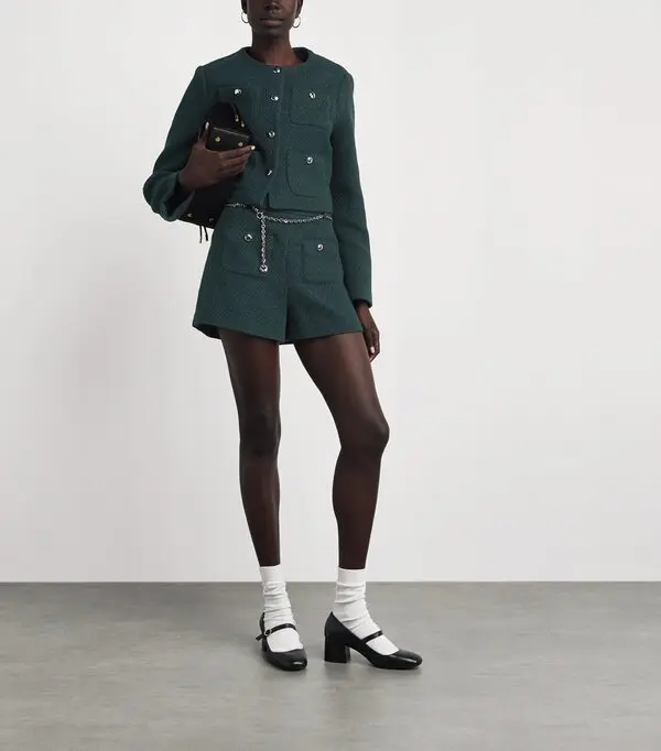 Maje Tweed Cropped Jacket