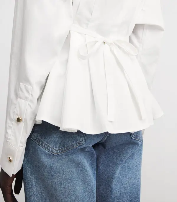 Maje Cotton Fitted Lace-up Shirt