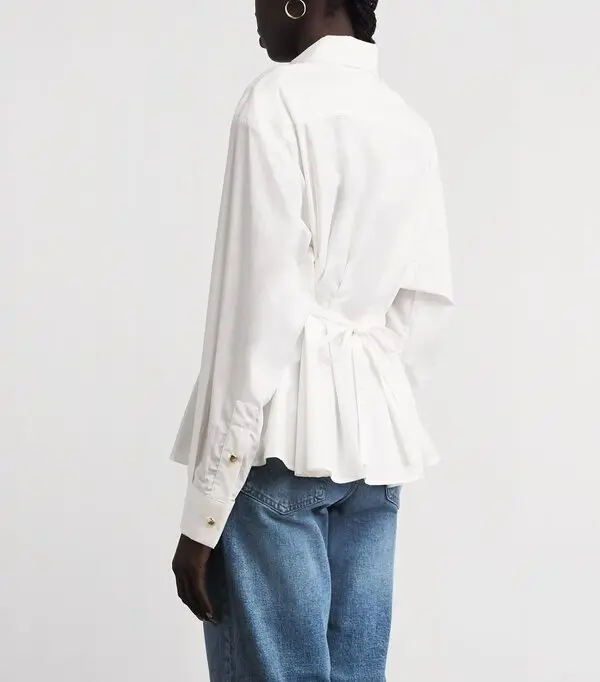 Maje Cotton Fitted Lace-up Shirt