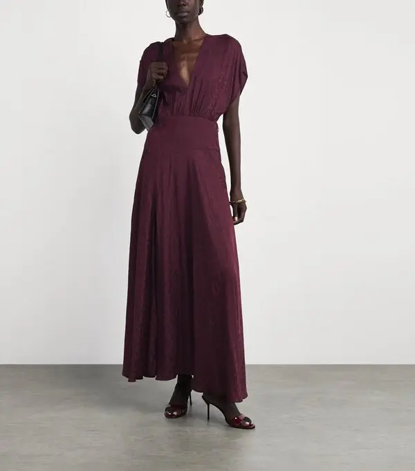 Maje Jacquard Maxi Dress