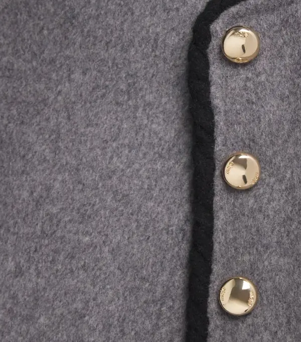 Maje Wool-blend Double-face Cropped Jacket