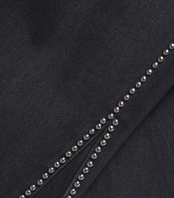 7 For All Mankind Stud Lotta High-rise Wide-leg Jeans