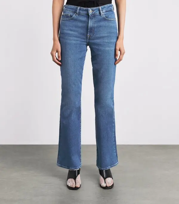 7 For All Mankind The Leggy Bootcut Crop Jeans