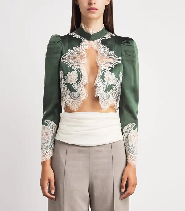 Alice + Olivia Lace-trim Thomasina Jacket
