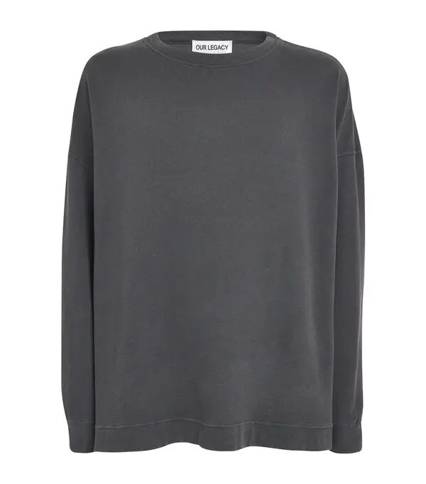 Our Legacy Cotton-linen-blend Slack Sweatshirt