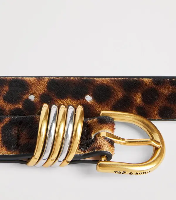 Rag & Bone Calf Hair Leopard Sasha Belt
