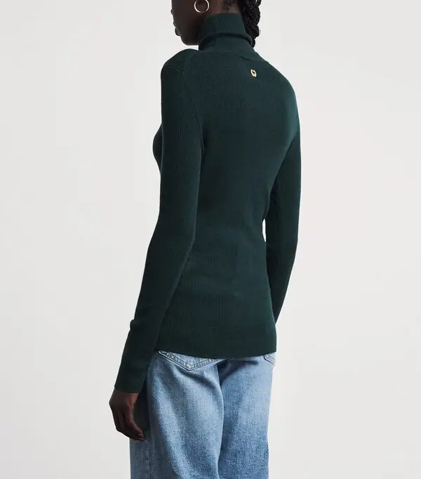 Maje Wool-silk Rollneck Sweater
