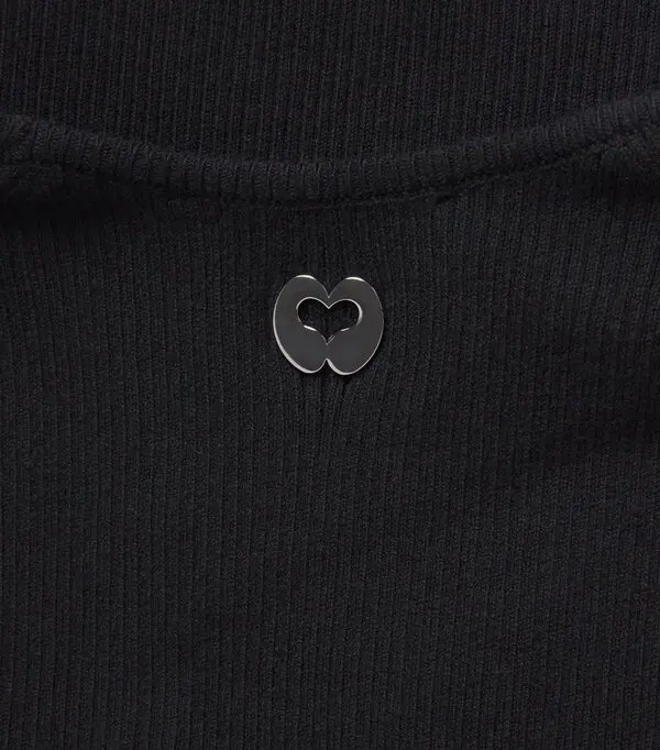 Maje Square-neck Ribbed Sweater - Black