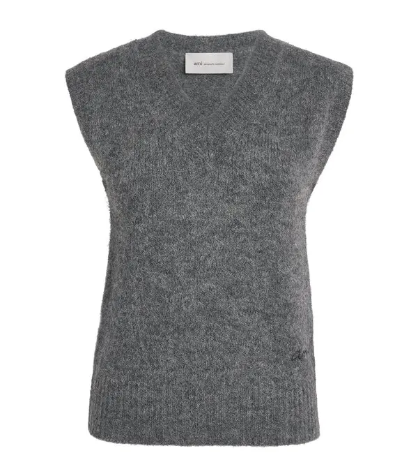 AMI Paris Wool Sleeveless Sweater