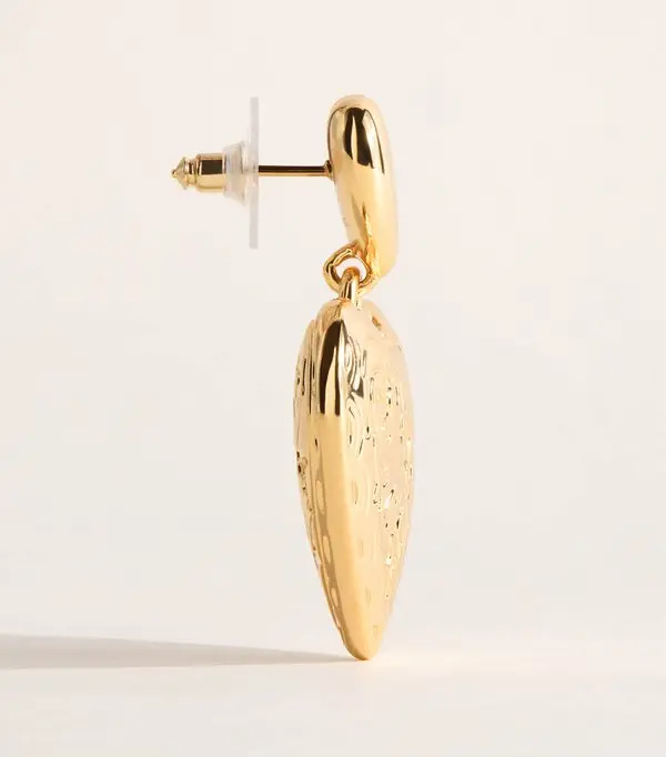SELF-PORTRAIT Tone Double-heart Drop Earrings
