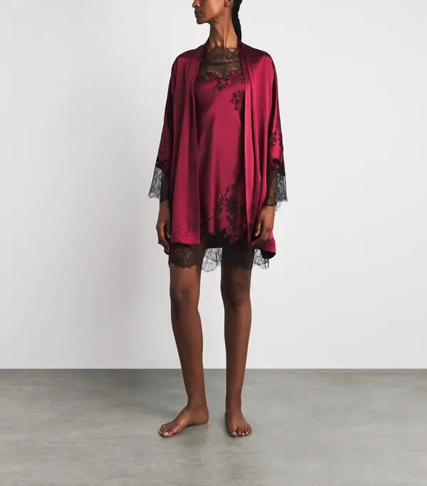 Carine Gilson Silk Short Hanae Robe