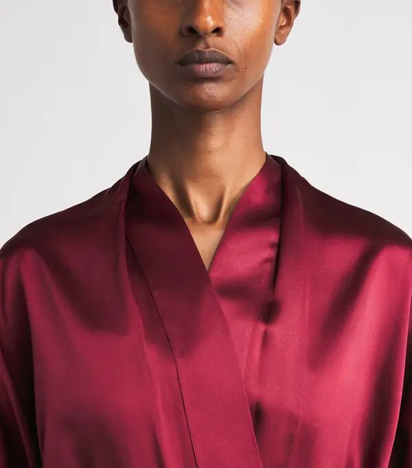 Carine Gilson Silk Short Hanae Robe