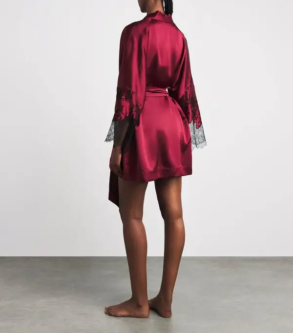Carine Gilson Silk Short Hanae Robe
