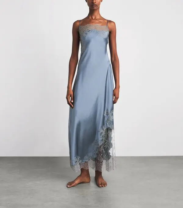 Carine Gilson Silk Long Cérès Nightdress