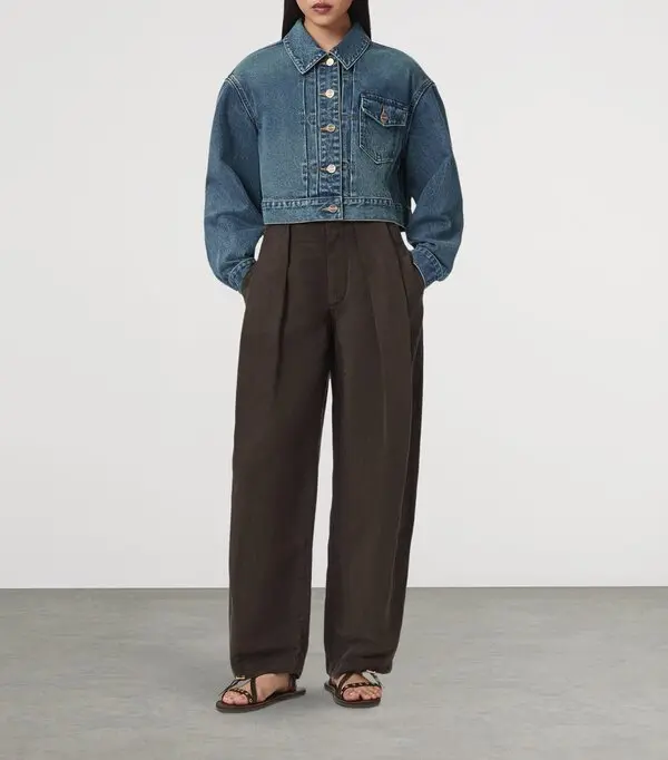 ALLSAINTS Blink Cropped Denim Jacket