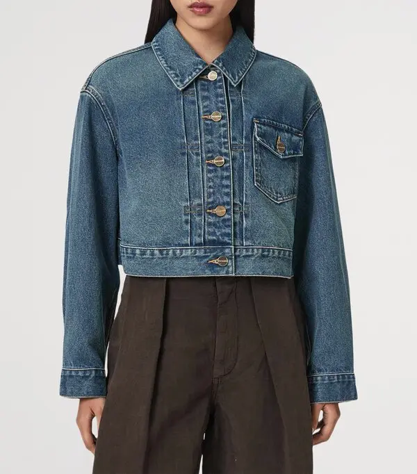 ALLSAINTS Blink Cropped Denim Jacket