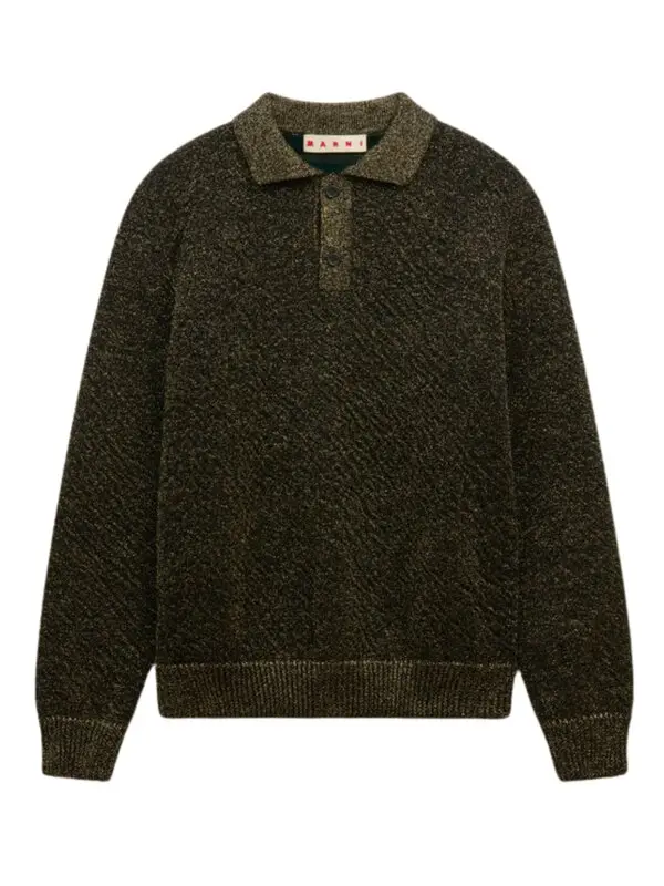 Marni 100% Virgin Wool Knit T-shirt - Black